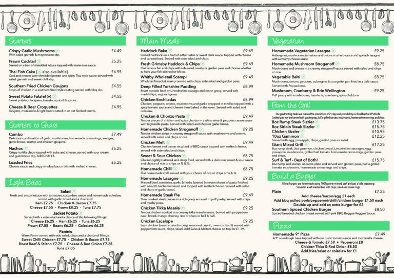 Menus - The Countryman