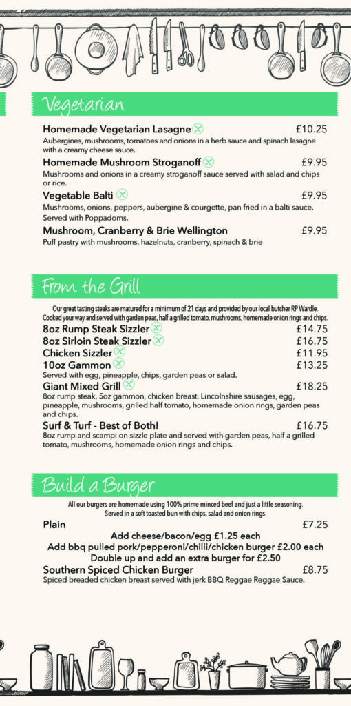 Menus - The Countryman