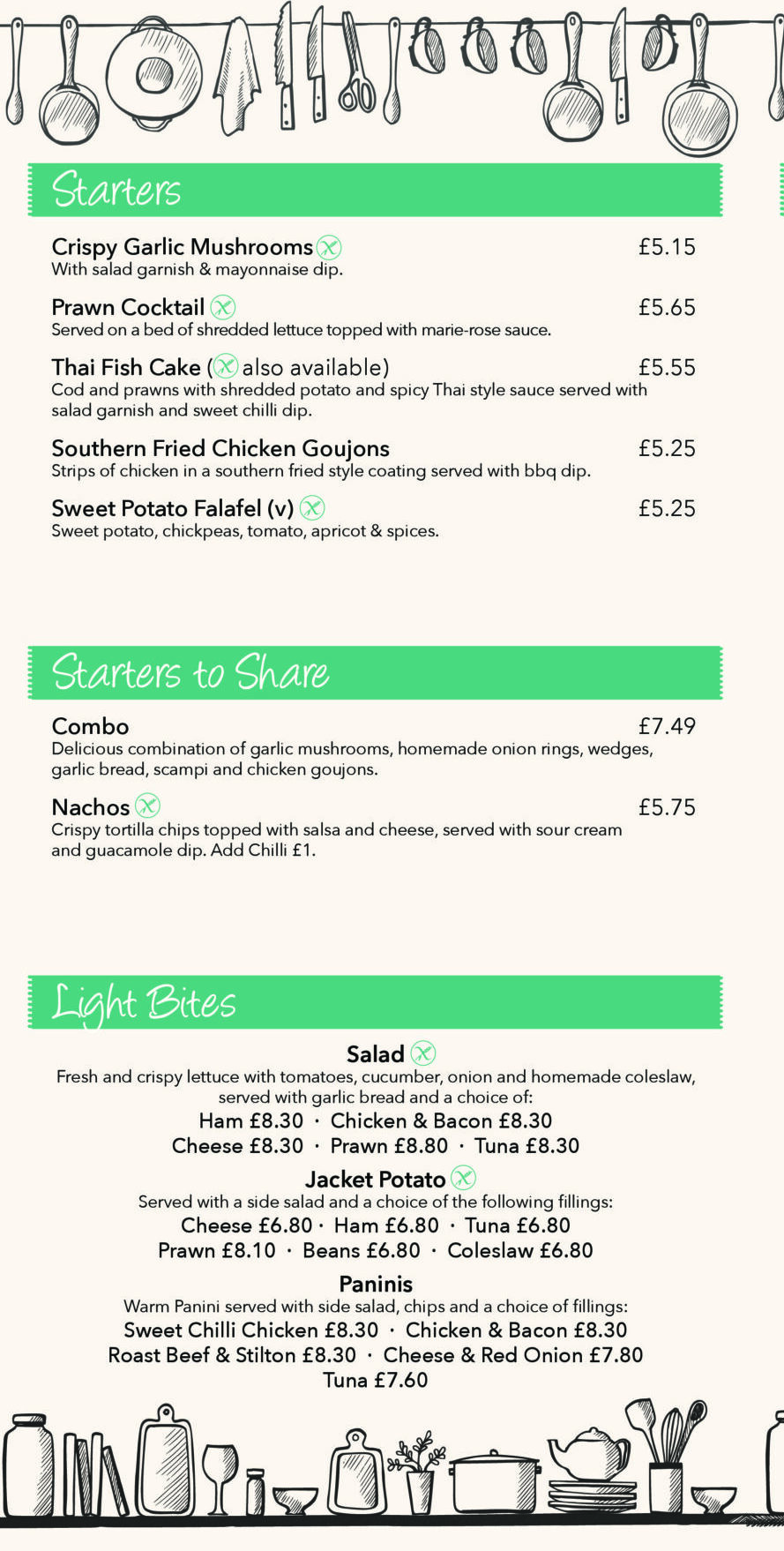 Menus - The Countryman