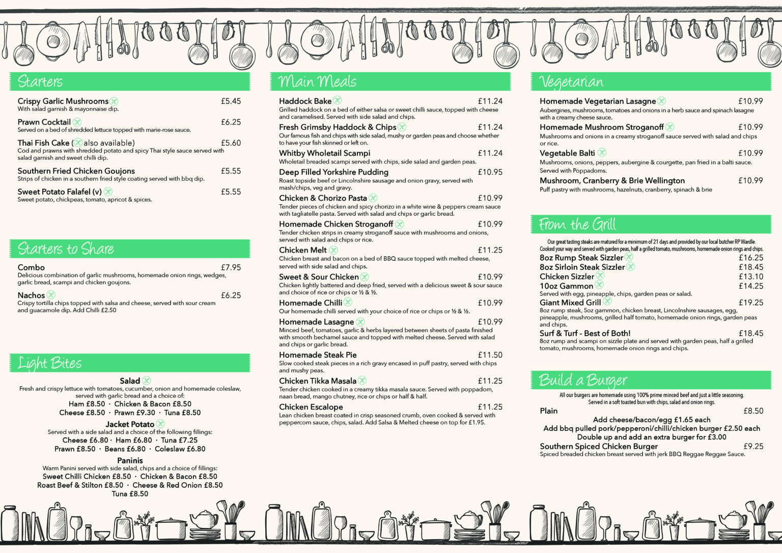 Menus - The Countryman